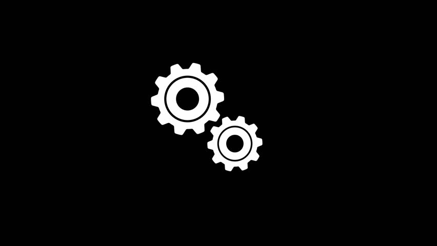 cogs animated icon 4k improve project Stock Footage Video (100% Royalty ...