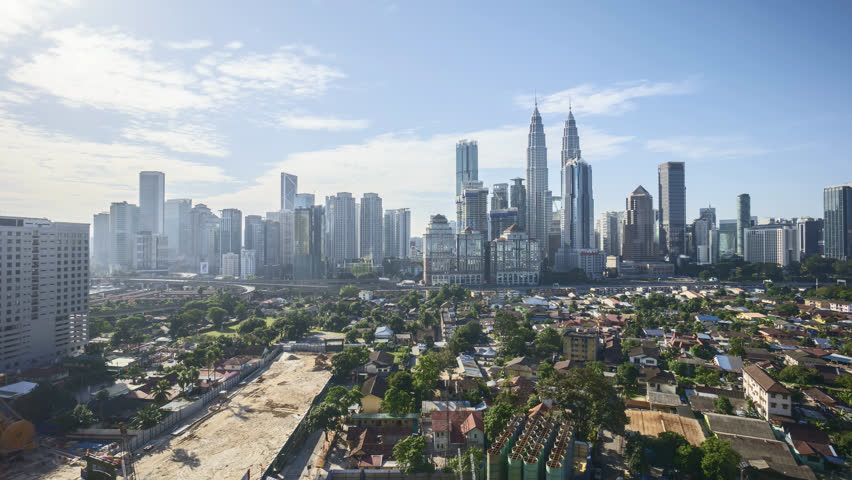 Cloudscape View of Kuala Lumpur Stock Footage Video (100% Royalty-free ...