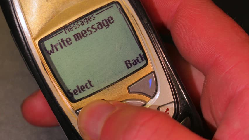 texting on oldschool cellphone Stock Footage Video (100% Royalty-free ...