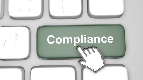 Compliance Keyboard Key Animation Stock Footage Video (100% Royalty ...