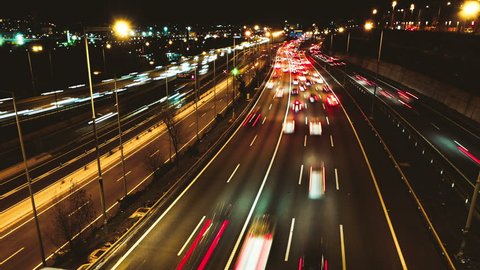 Highway Traffic Cars Driving Time Lapse Stock Footage Video (100% ...