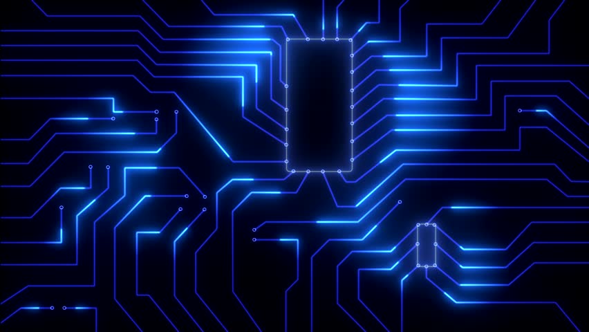 Animation of an Electronic Circuit Stock Footage Video (100% Royalty ...