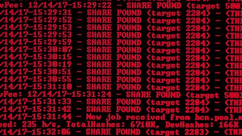 Program Hex Virus Detected Red Text Stock Footage Video (100% Royalty ...