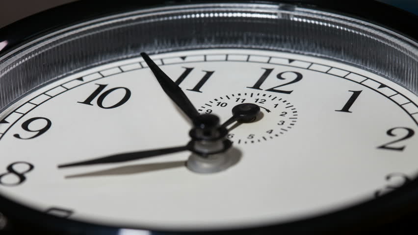 Closeup On Slowly Rotating Clock Stock Footage Video (100% Royalty-free ...