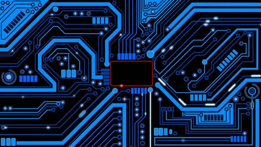 Circuit Board Animation Empty Red Box Stock Footage Video (100% Royalty ...