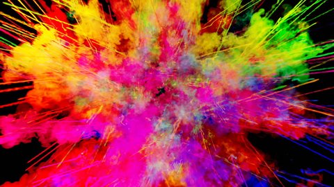 Color Fireworks Bright Artistic Splashes Abstract Stock Illustration ...