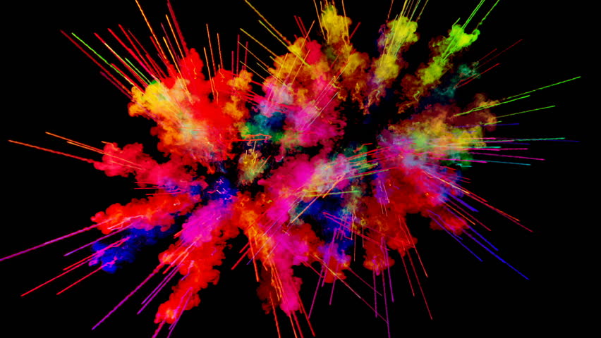 cg animation color powder explosion on Stock Footage Video (100% ...