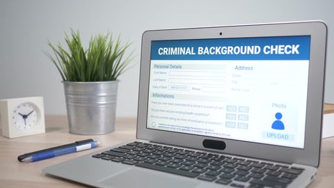 Online Criminal Background Check Application Form Stock Footage Video ...
