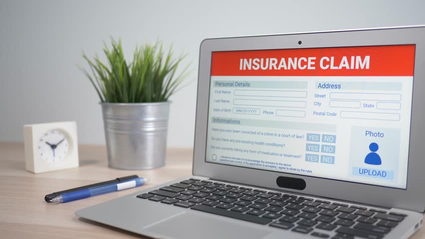 Online Insurance Claim Form Showing Stock Footage Video (100% Royalty ...
