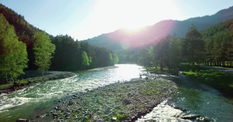 Bright Blue River Flowing Through Oregon Stock Photo 1417673036 ...