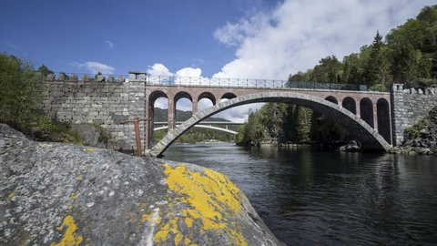 Old Arched Stone Railroad Viaduct Bridge Stock Photo 1856719990 ...