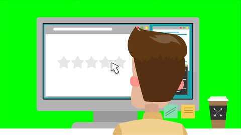 Internet Troll Using Computer Vector Illustration Stock Vector (Royalty ...