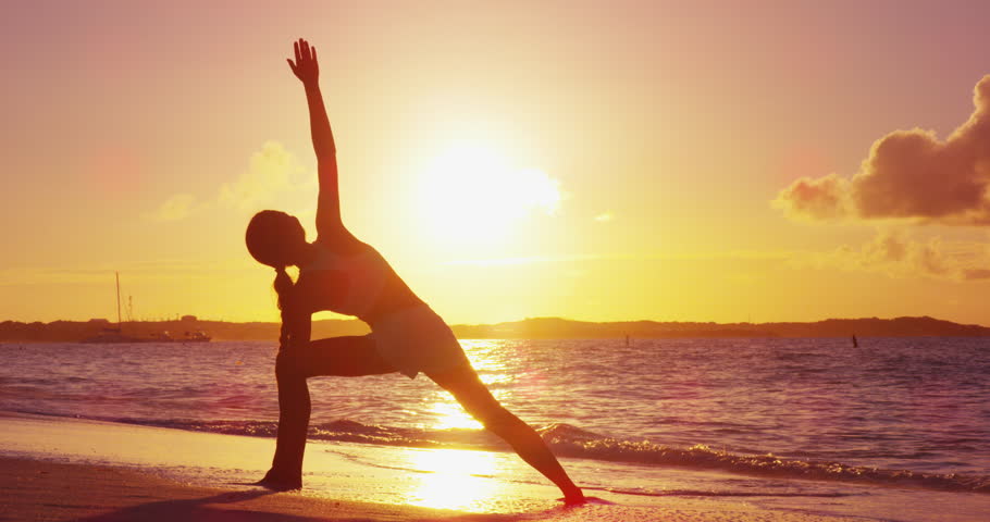 Yoga Woman Meditating Zen in Stock Footage Video (100% Royalty-free ...