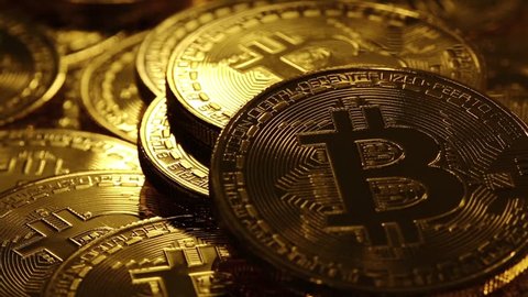 Crypto Currency Gold Bitcoin Btc Bit Stock Footage Video (100% Royalty-free) 1008579775 ...