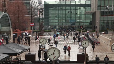 timelapse people rushing work several clocks Stock Footage Video (100% ...
