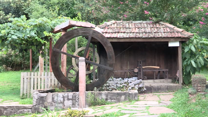 「Antique Small Watermill. Water-mill Creating」の動画素材（ロイヤリティフリー ...