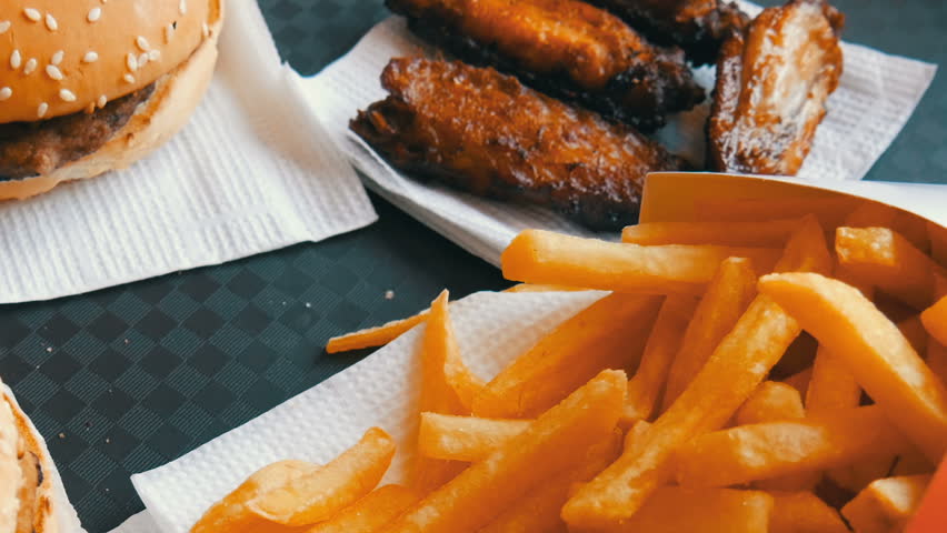 on tray fast food not healthy Stock Footage Video (100% Royalty-free ...