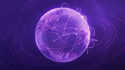 3d Animation Growing Network Across Stylized Stock Footage Video (100% ...