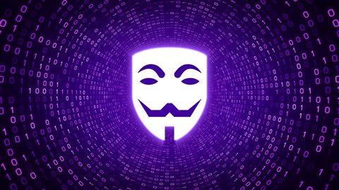 Editorial Animation White Anonymous Mask Inside Stock Footage Video ...