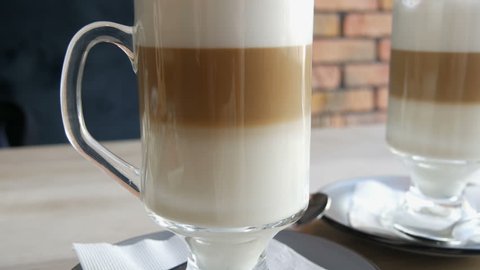 Coffee Latte Milk Air Foam Black Stock Footage Video (100% Royalty-free ...