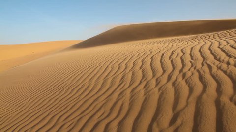 Arabian Sahara Dunes Sandstorm Sahara Desert Stock Footage Video (100% ...