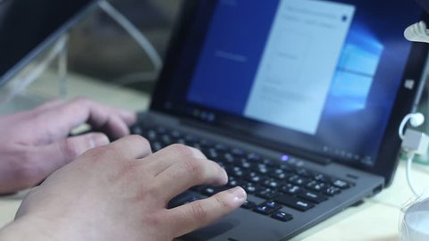 Closeup Coding On Screen Man Hands Stock Footage Video (100% Royalty ...