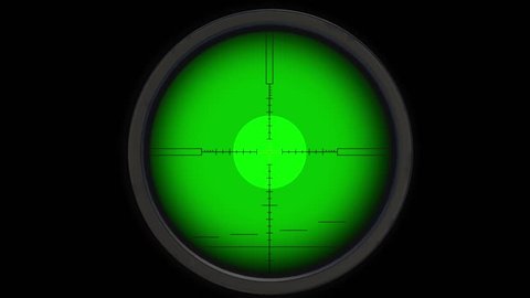 Sniper Scope Optical Sight On Green Stock Footage Video (100% Royalty ...