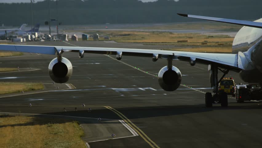 Rear View of Four Engine Stock Footage Video (100% Royalty-free ...