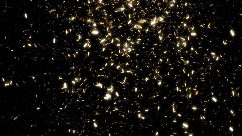 Golden Confetti Falling Down Animation Stock Footage Video (100% ...
