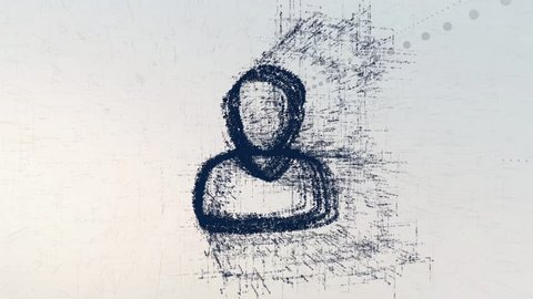 Man Logo Design Consisting Code Numbers Stock Footage Video (100% ...