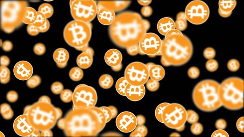 Bitcoin Cryptocurrency Coins Background Seamless Looping Stock Footage ...