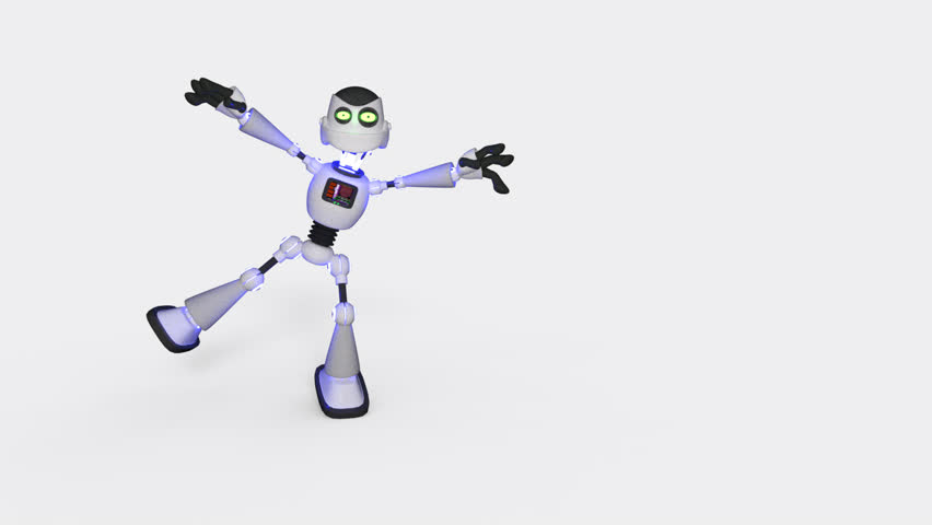 glowing robot dancing loop animation alpha Stock Footage Video (100% ...