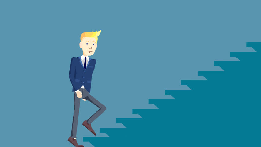 Cartoon Character Businessman Takes Two Stock Footage Video (100% ...