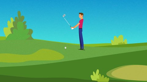 Golf Tournament Cartoon Vector Poster Stock Vector (Royalty Free ...