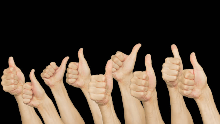 People Crowd Group Showing Thumb Stock Footage Video (100% Royalty-free ...