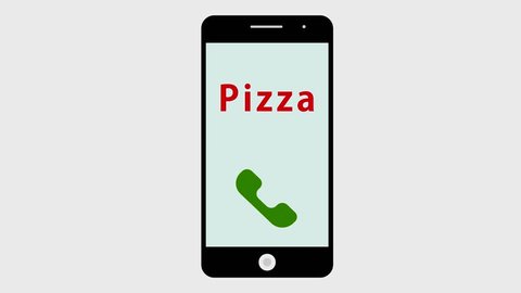 2d Animation Pizza Ordering By Phone Stock Footage Video (100% Royalty ...