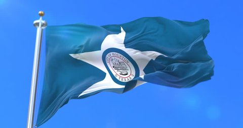 Houston City Flag City Usa United Stock Footage Video (100% Royalty ...