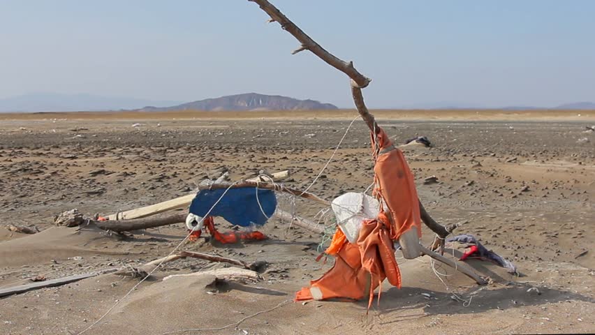 torn life jacket on stick Stock Footage Video (100% Royalty-free ...