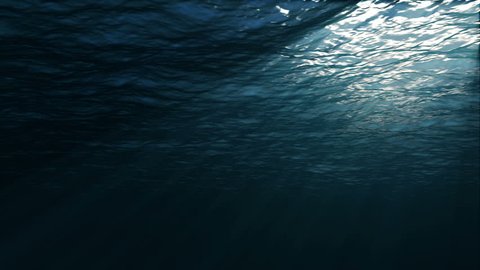 Underwater View Dark Blue Ocean Surface Stock Footage Video (100% ...