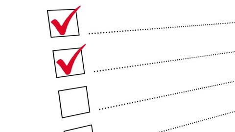 Check All Boxes Checklist Checking Do Stock Footage Video (100% Royalty ...