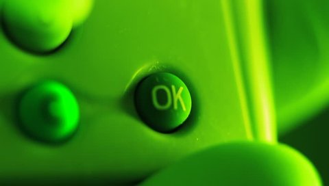 Macro Pressing Ok Button Gloved Finger Stock Footage Video (100% ...