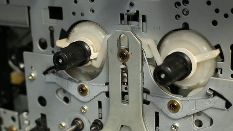 Old Tape Cassette Recorder Inside Broken Stock Footage Video (100% ...