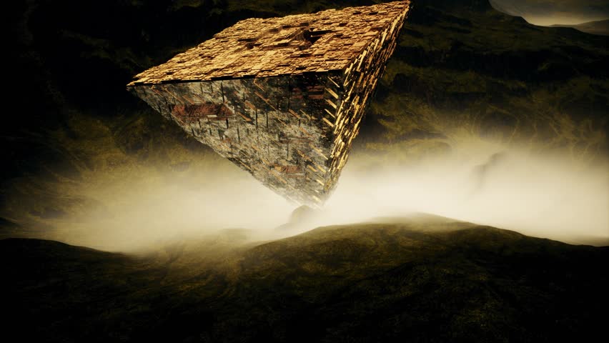 4k mysterious upside down pyramid fantasy Stock Footage Video (100% ...