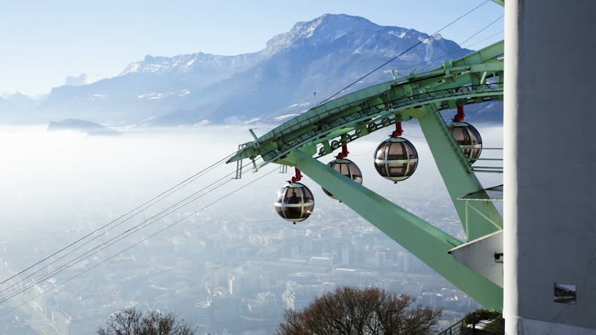 Cable Cars in Cityscape in Grenoble, France image - Free stock photo ...