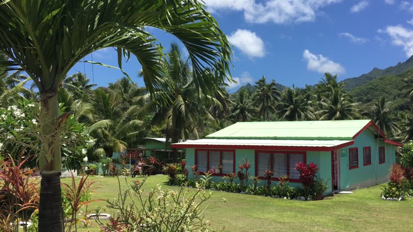rarotonga - dec 29 2017colonial house Stock Footage Video (100% Royalty ...