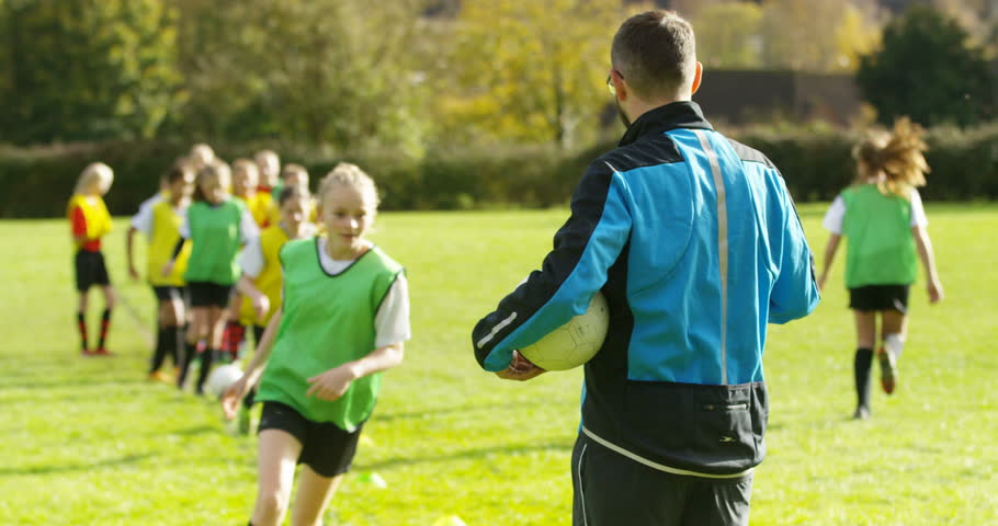 4k soccer coach giving high five Stock Footage Video (100% Royalty-free ...