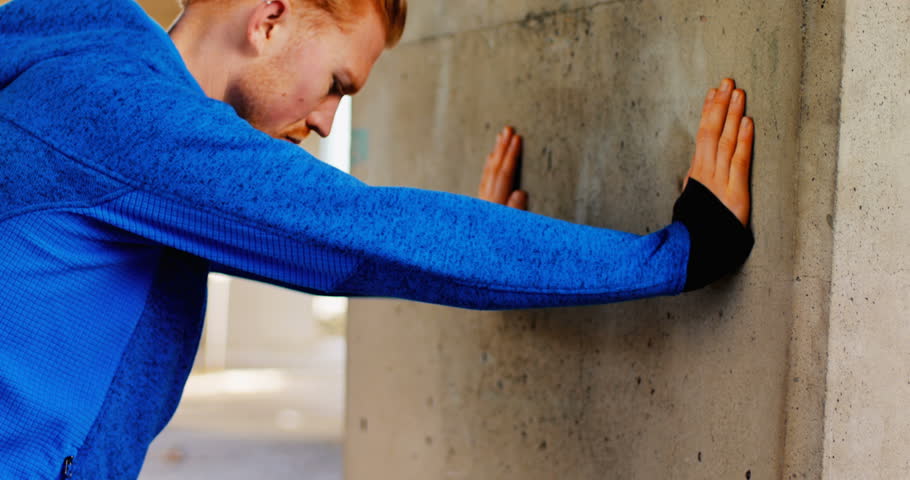 Close-up of Young Man Pushing Stock Footage Video (100% Royalty-free ...