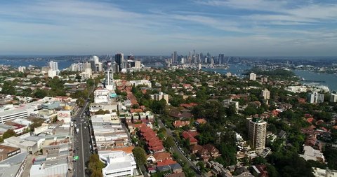 Lower North Shore Sydney View Towards Stock Footage Video (100% Royalty ...