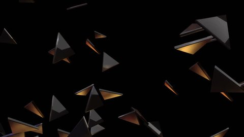 4k Abstract 3d Triangle Glass Shard Stock Footage Video (100% Royalty ...