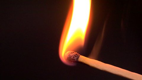 Extreme Close Match Head Self Igniting Stock Footage Video (100% ...